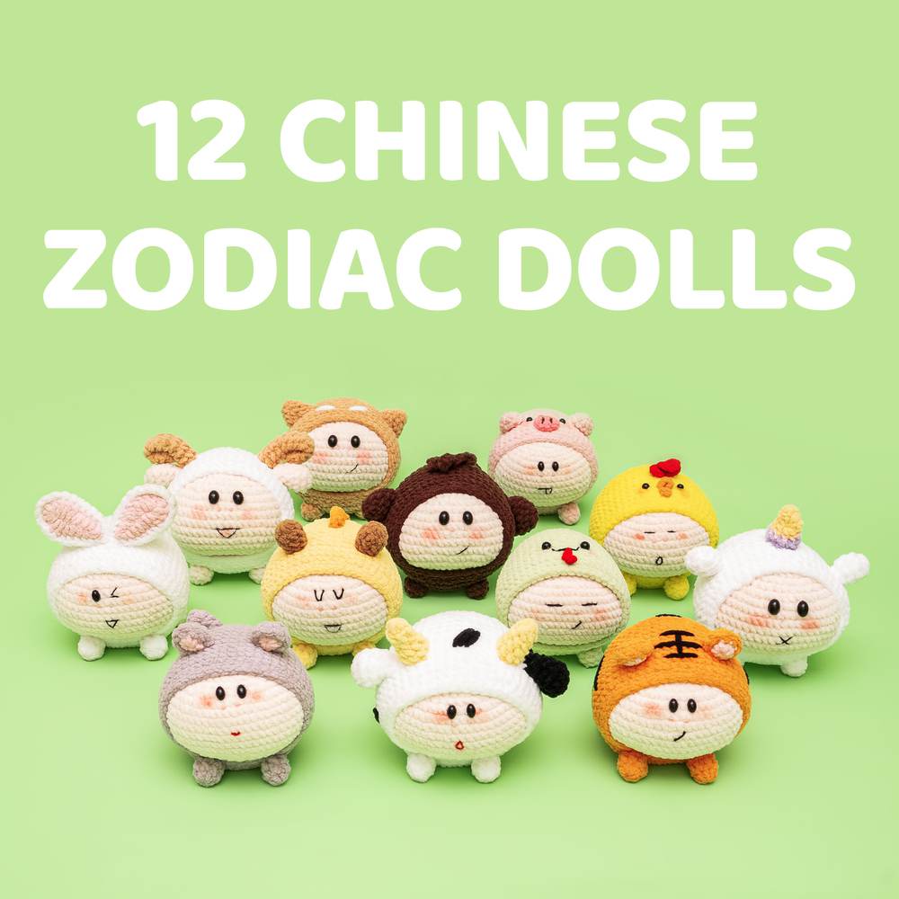 12 Chinese Zodiac Amigurumi Animal Crochet Kit – Thehookee
