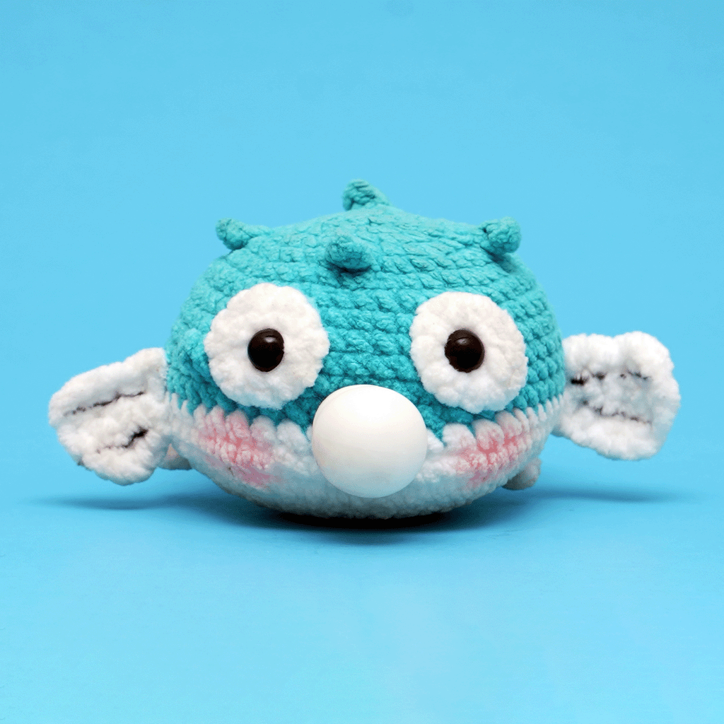Press Bubble Puffer Fish Stress Relief Squishy Crochet Plush Toy ...